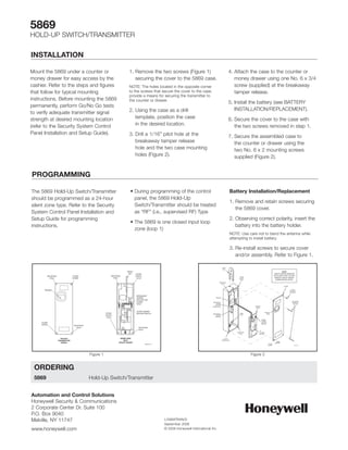 Honeywell 5869-data-sheet | PDF