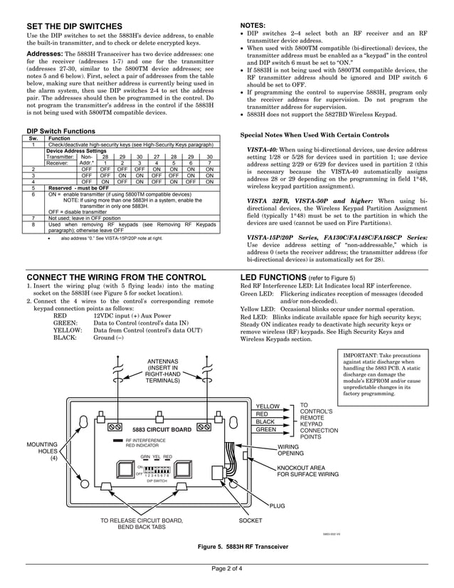 Honeywell 5883h-install-guide | PDF | Radio Control | Hobbies & Interests