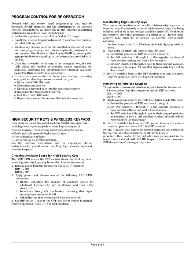 Honeywell 5883h-install-guide | PDF | Radio Control | Hobbies & Interests