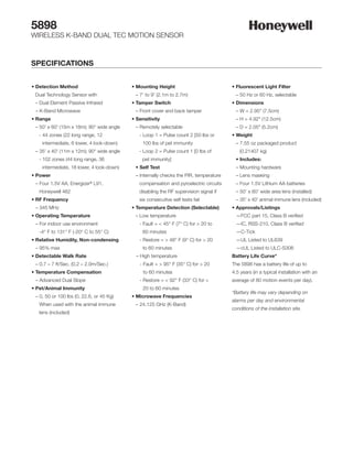 Honeywell 5898-data-sheet | PDF