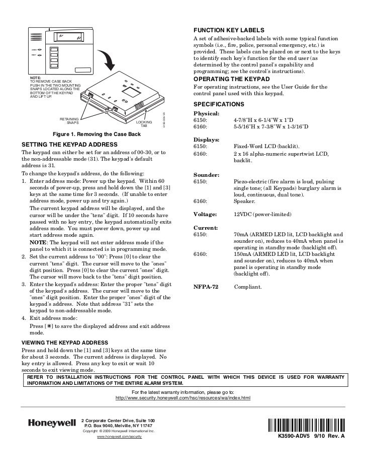 Honeywell 6150-honeywell-6160-install-guide