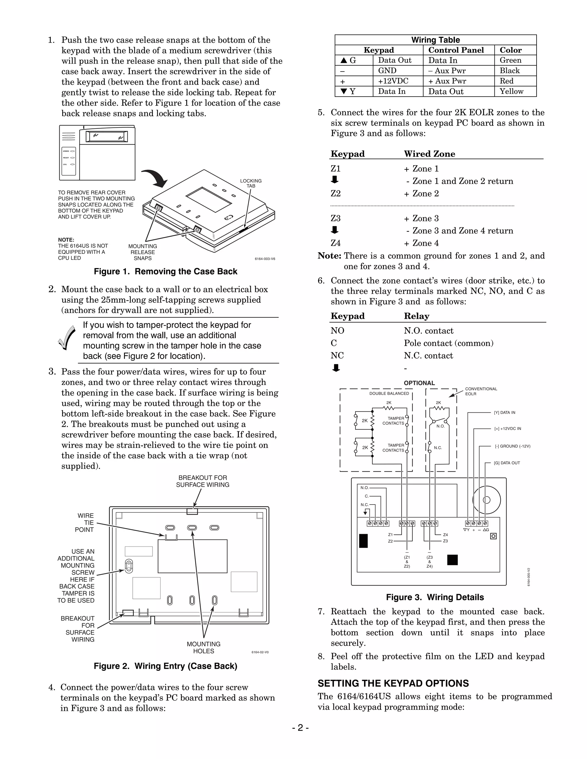Honeywell 6164 us-install-guide | PDF