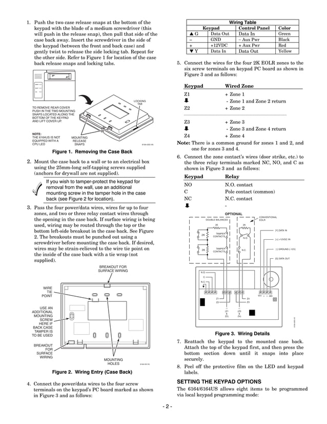 Honeywell 6164 us-install-guide | PDF
