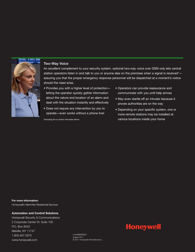 Honeywell alarmnet-brochure | PDF | Telecommunications Industry ...