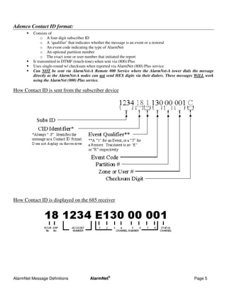 Honeywell alarmnet-message-definitions | PDF