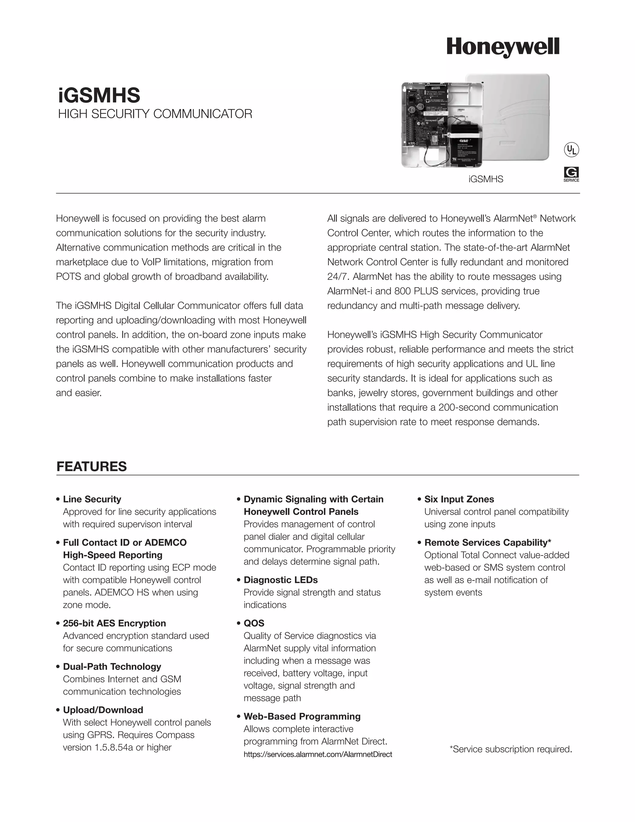 Honeywell igsmhs-data-sheet | PDF