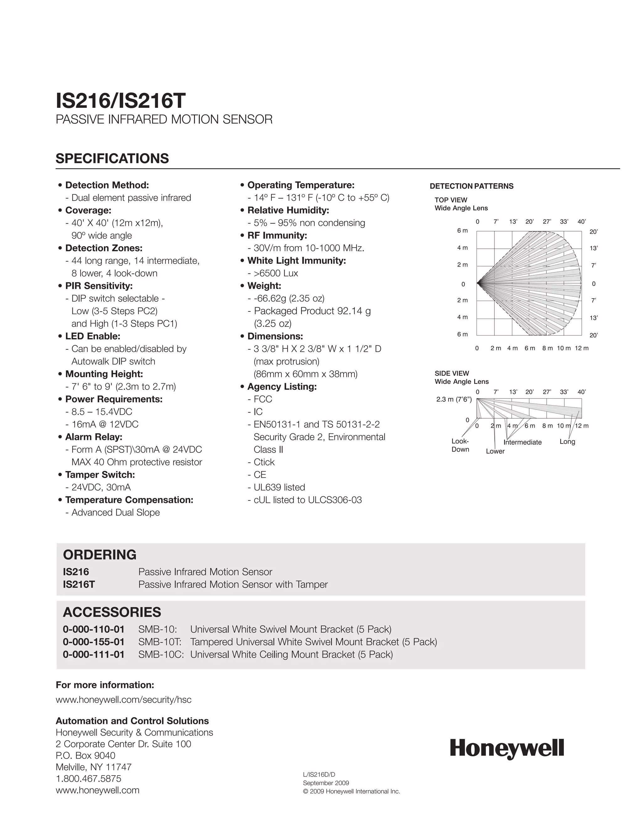 Honeywell is216-data-sheet | PDF
