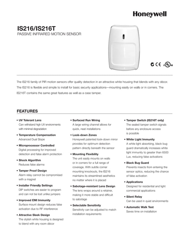 Honeywell is216-data-sheet | PDF