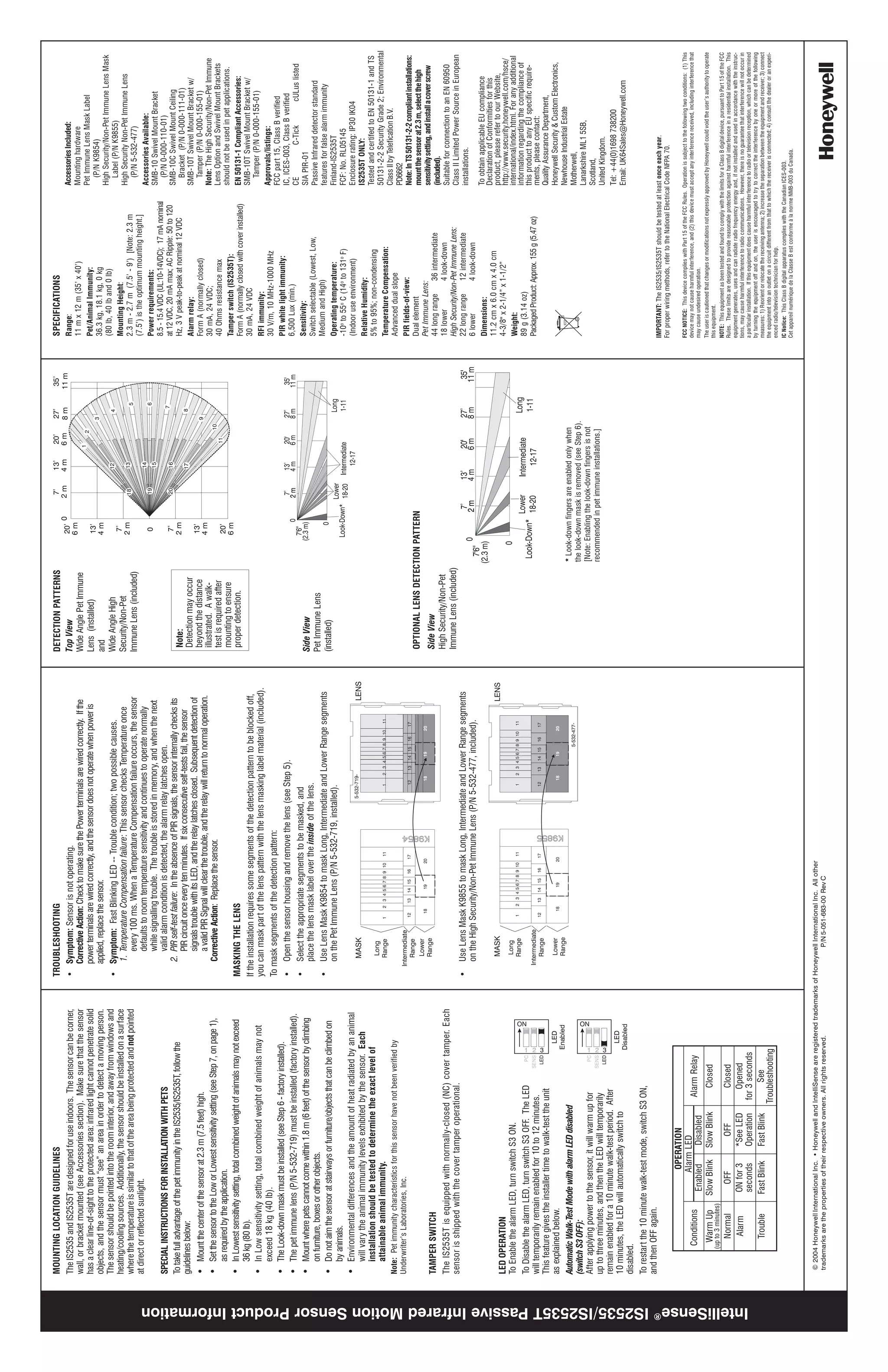 Honeywell is2535-install-guide | PDF