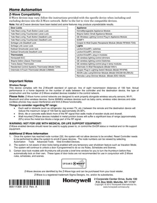 Honeywell L5100 Home Automation Guide | PDF