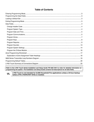 Honeywell l5100-programming-guide | PDF