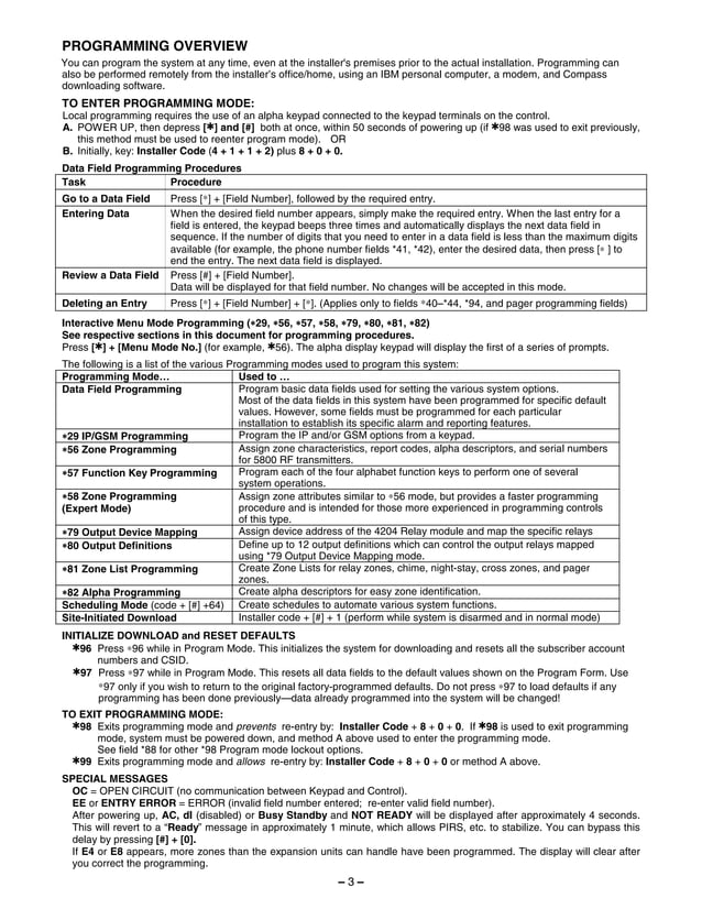 Honeywell vista-10p-programming-guide | PDF