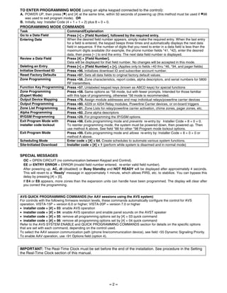Honeywell Vista 21IP Programming Guide | PDF