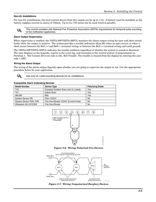 Honeywell vista-50p-install-guide | PDF