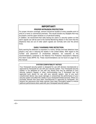 Honeywell vista-50p-user-guide | PDF