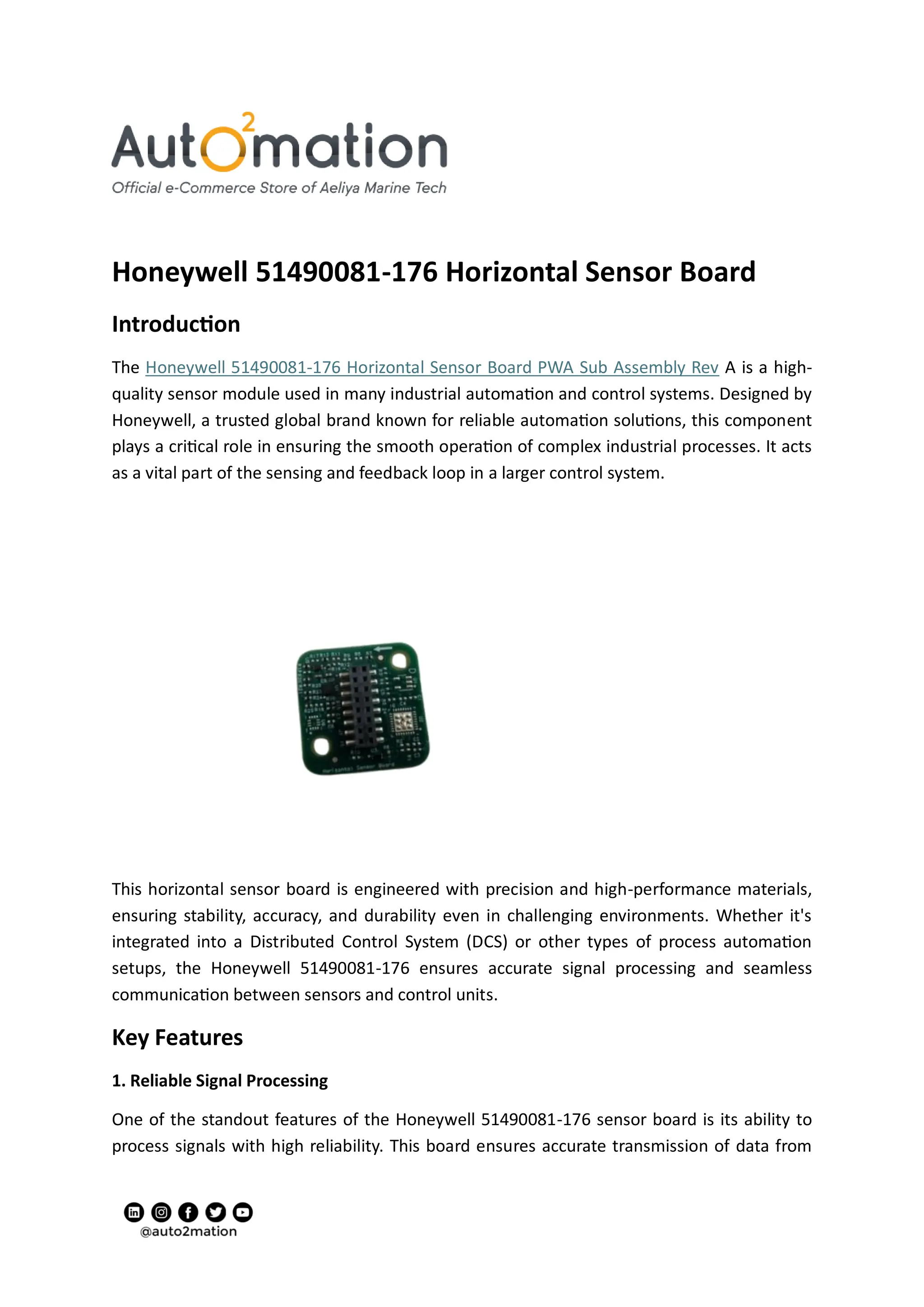 Honeywell 51490081-176 Horizontal Sensor Board.pdf