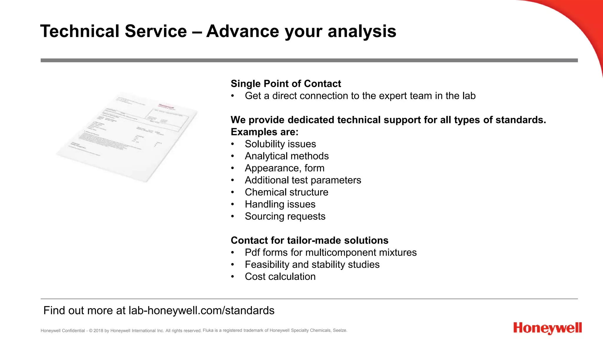 Honeywell Analytical Standards Presentation | PPTX