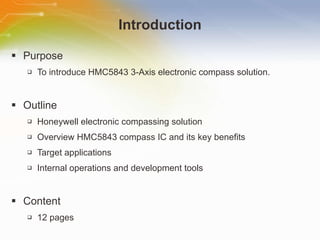 HMC5843 3-Axis Electronic Compass | PPT | Consumer Electronics ...