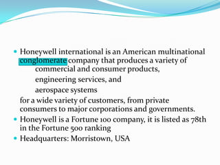 Honeywell international | PPTX