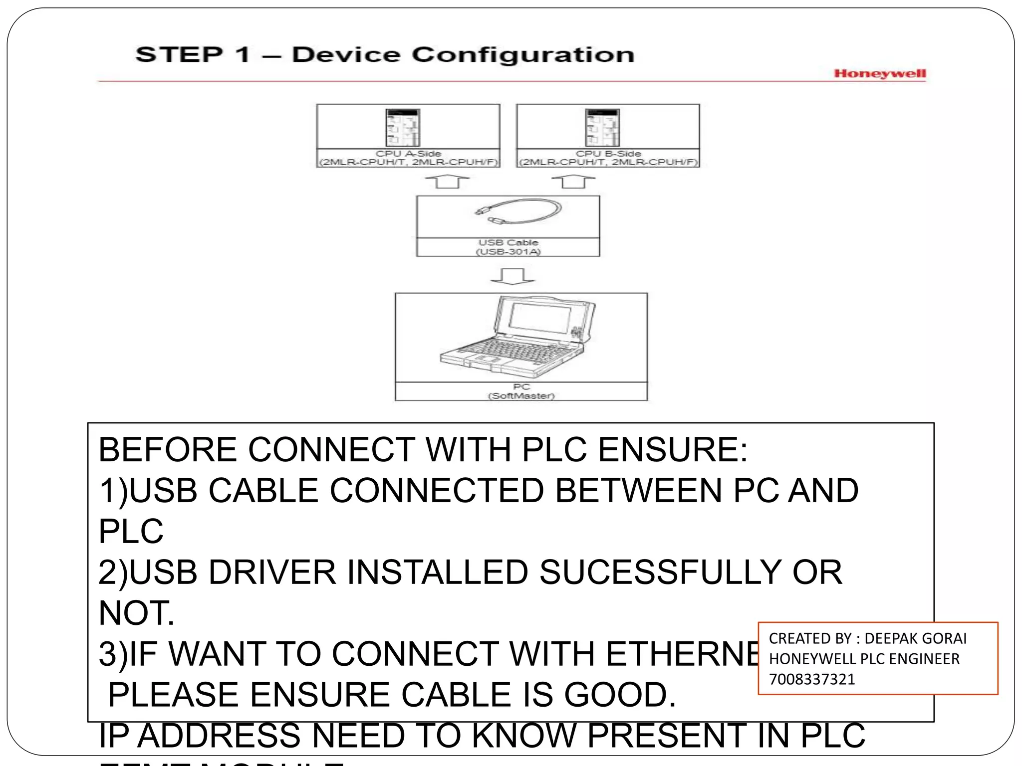 Honeywell PLC TRAINING GUIDE created by deepak gorai | PPTX