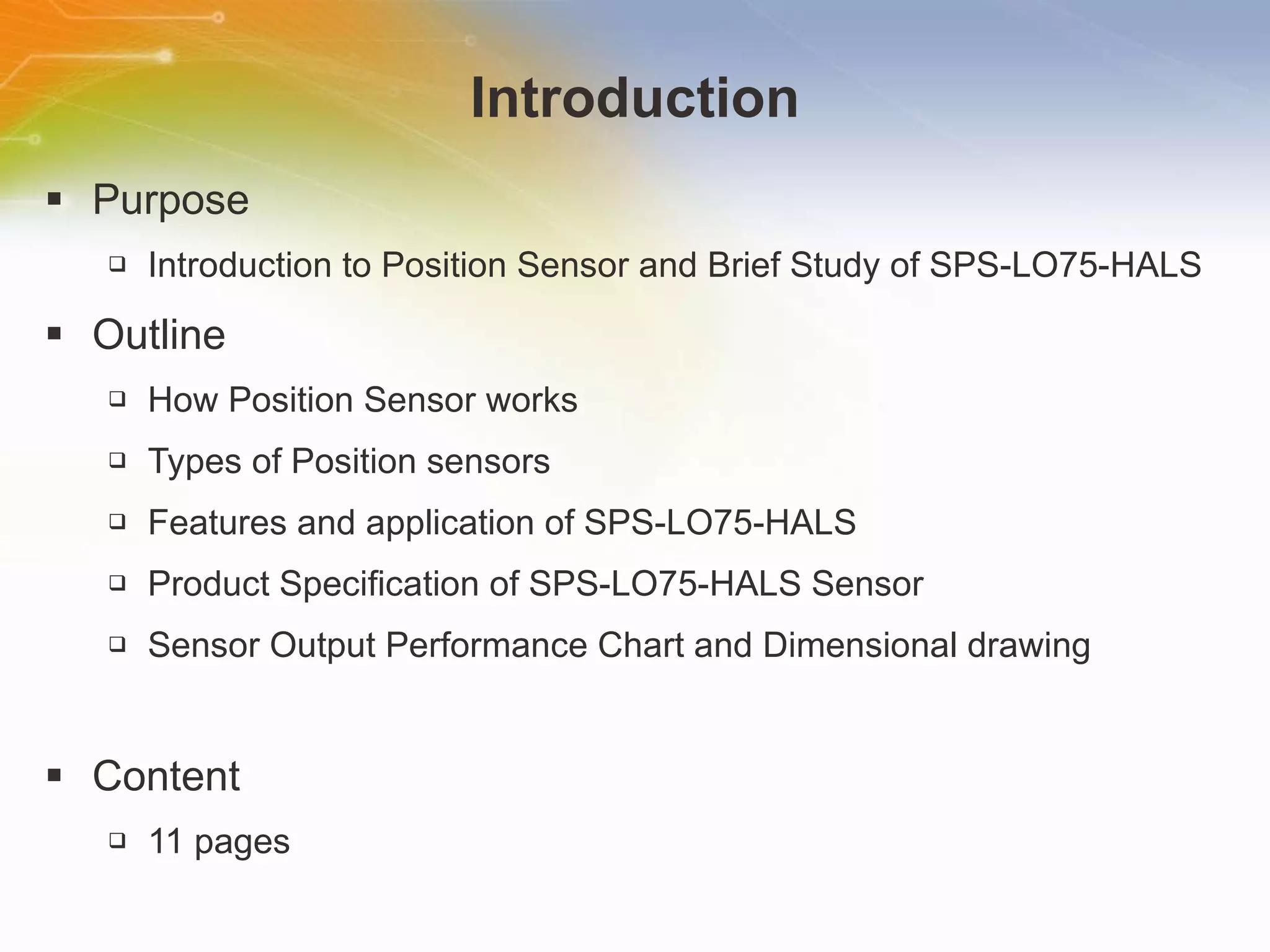 Position Sensor SPS-L075-HALS | PPT