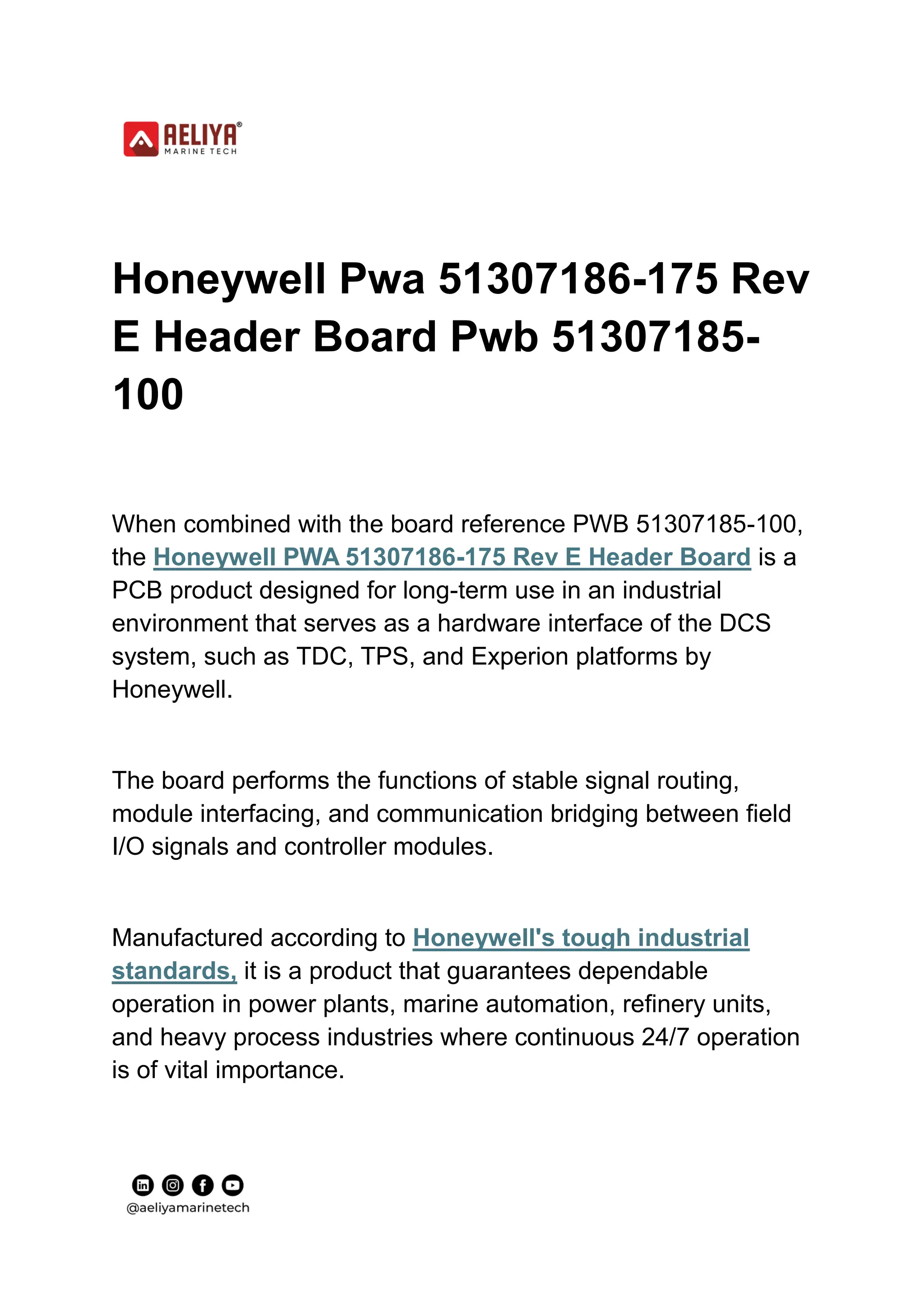 Honeywell Pwa 51307186-175 Rev E Header Board Pwb 51307185-100.pdf