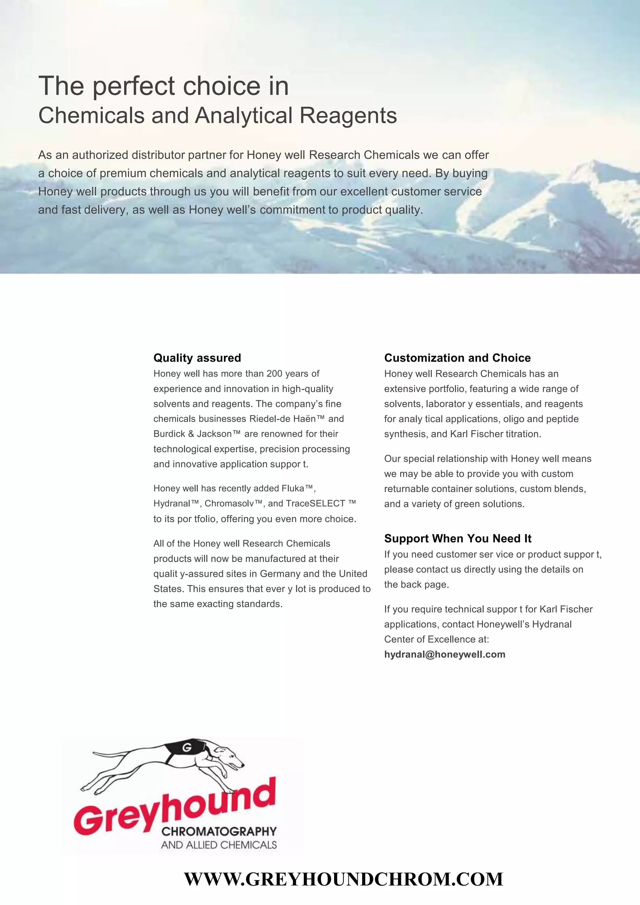 Honeywell Research Chemicals | PPTX