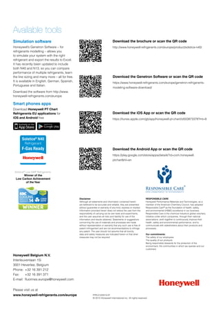 Honeywell Solstice® N40 Comparisons to R-404A | PDF