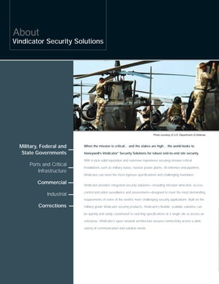 Honeywell Vindicator® Corporate Brochure | PDF