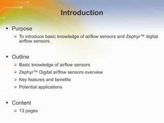 Zephyr™ Digital Airflow Sensors | PPT