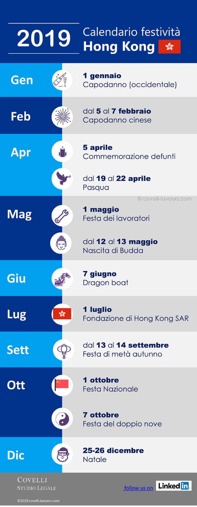 Calendario festività Hong Kong 2019 | PDF
