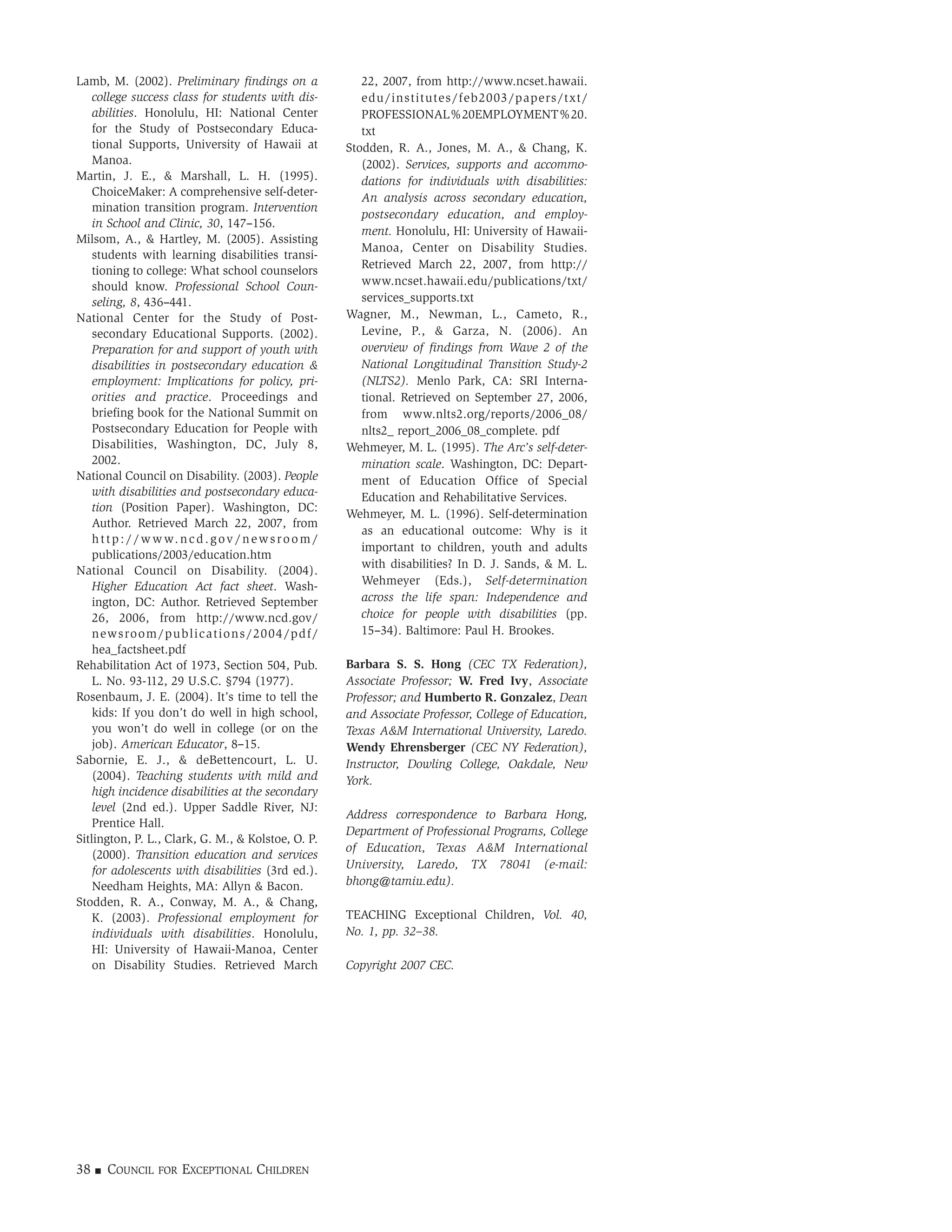 Preparing Students for Postsecondary Education | PDF