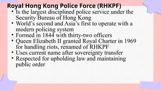 Hong Kong Policing.pptxf y t u to x ight be zzz | PPTX