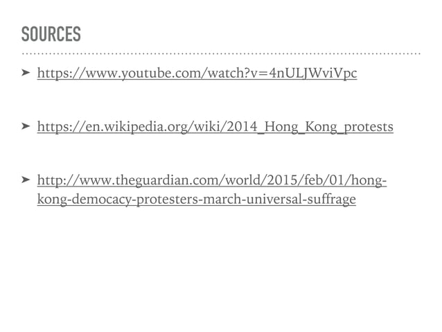 Hong kong Protest ppt | PPT