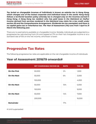 Hong Kong Salaries Tax | PDF