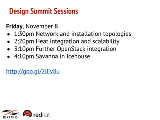 Hong Kong OpenStack Summit: Savanna - Hadoop on OpenStack | PPT
