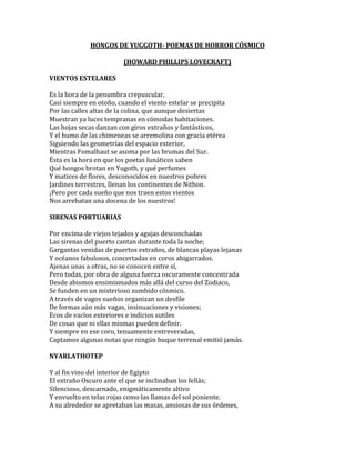Hongos de yuggoth | DOCX