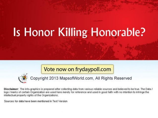 Is Honor Killing Honorable? Facts & Infographic | PPT