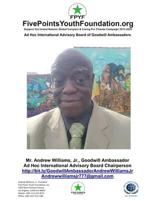 Honorable Andrew Williams Jr Cultural Diplomatist with References ...