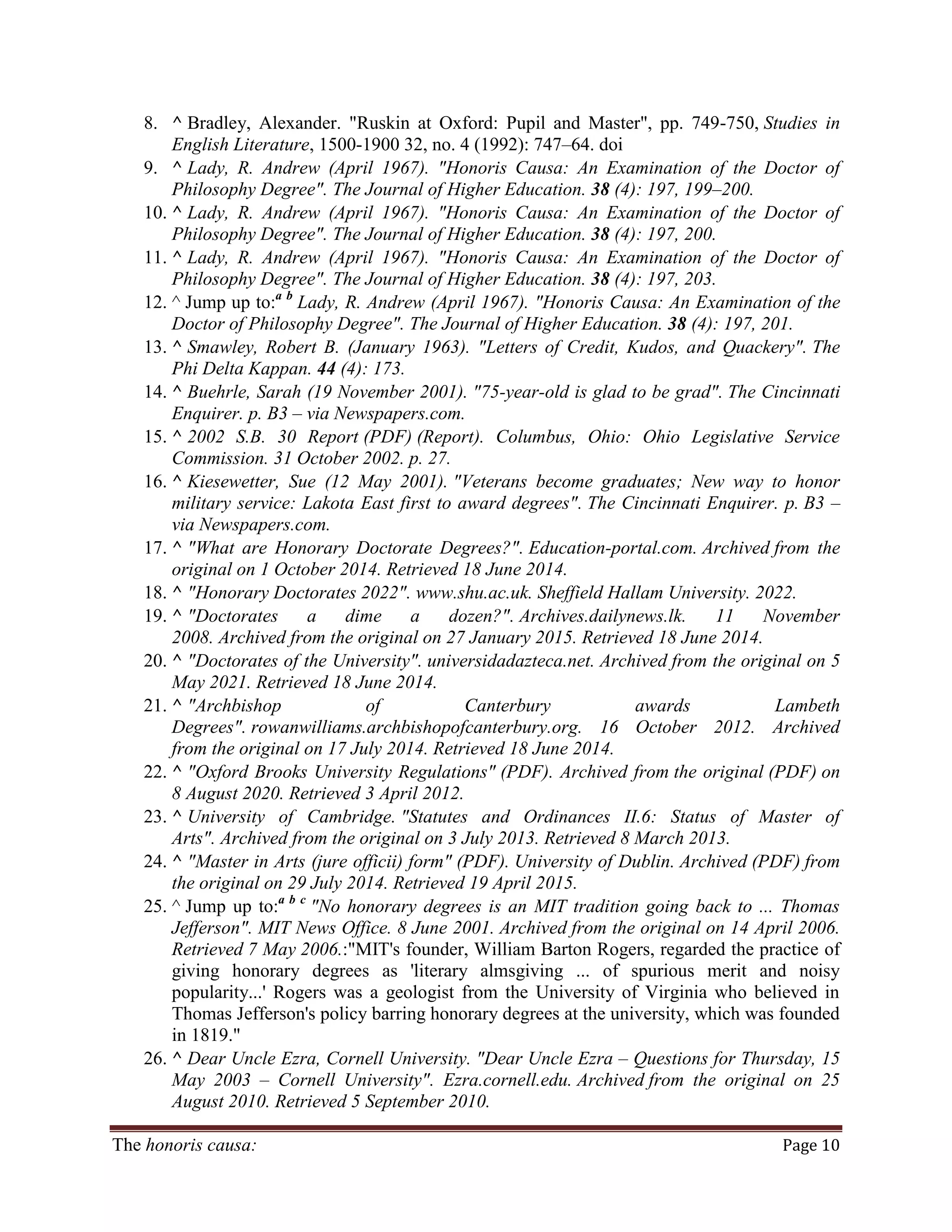 HONORARY DEGREE IS IT AN ACADEMIC DEGREE | PDF