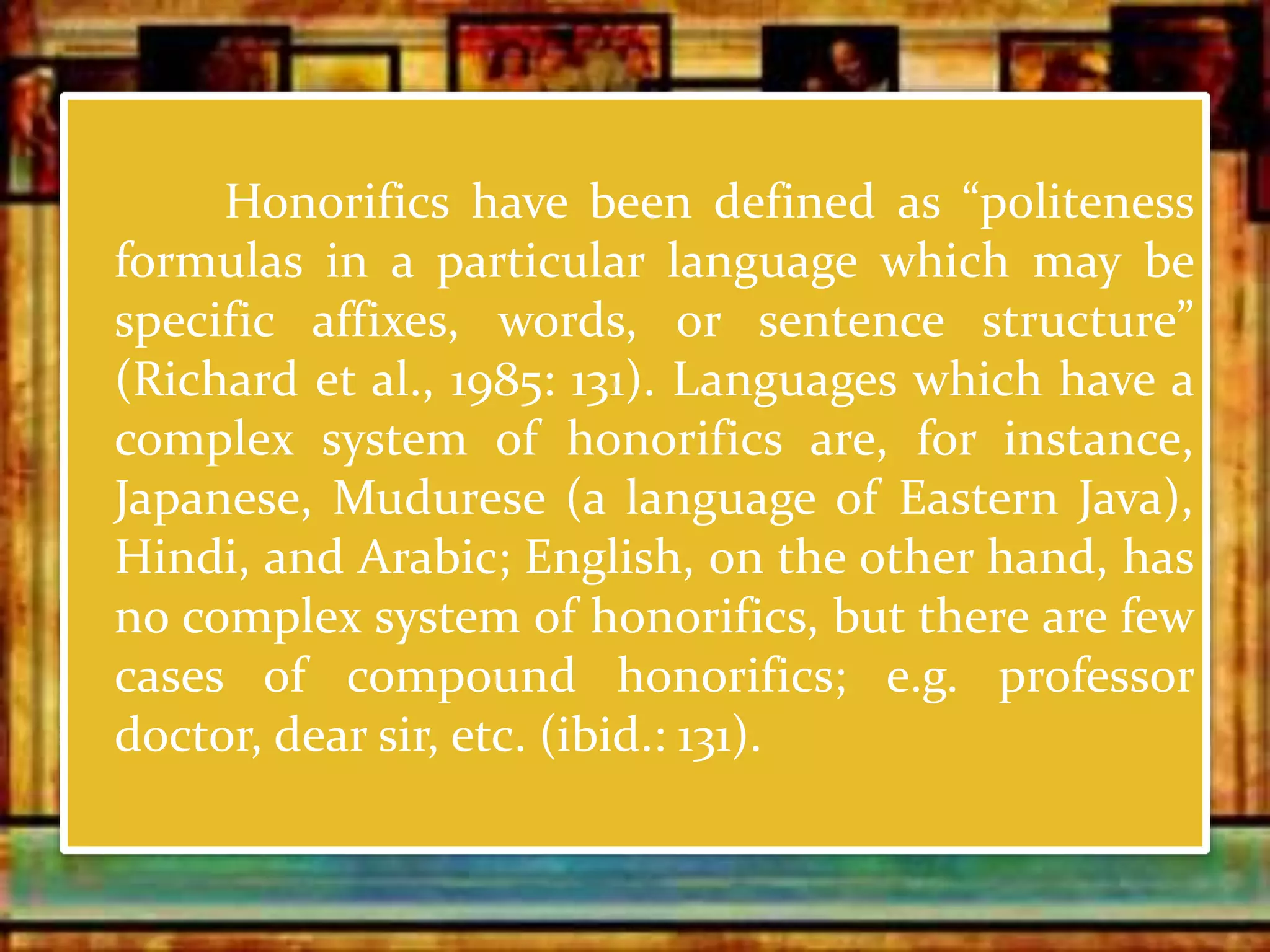 Honorifics (1) by carlo salvador r. catalan | PPT
