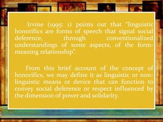 Honorifics (1) by carlo salvador r. catalan | PPTX