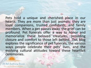 Honoring Our Beloved Pets: The Importance and Rituals of Pet Funerals ...