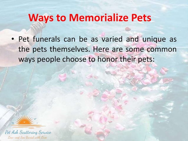 Honoring Our Beloved Pets: The Importance and Rituals of Pet Funerals | PPT