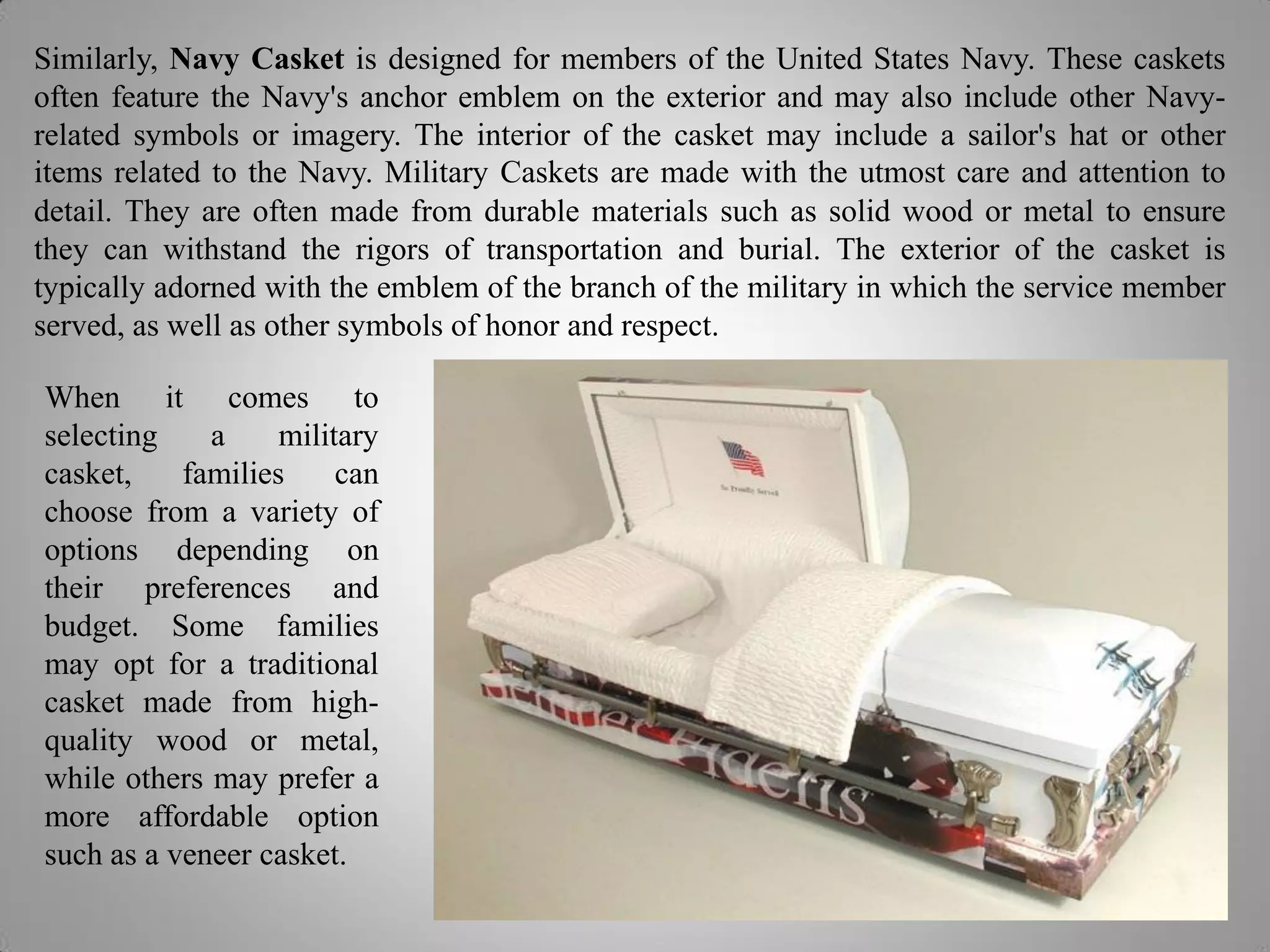 Honoring the Sacrifice The Significance of Military Caskets and Army ...