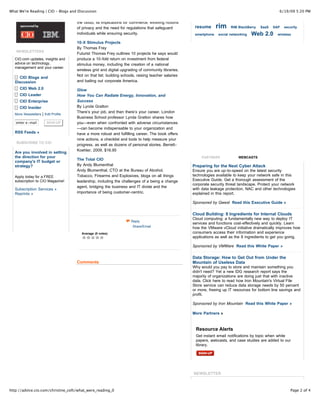 CIO Magazine - What We're Reading | PDF