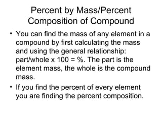 Mass Percent Formula