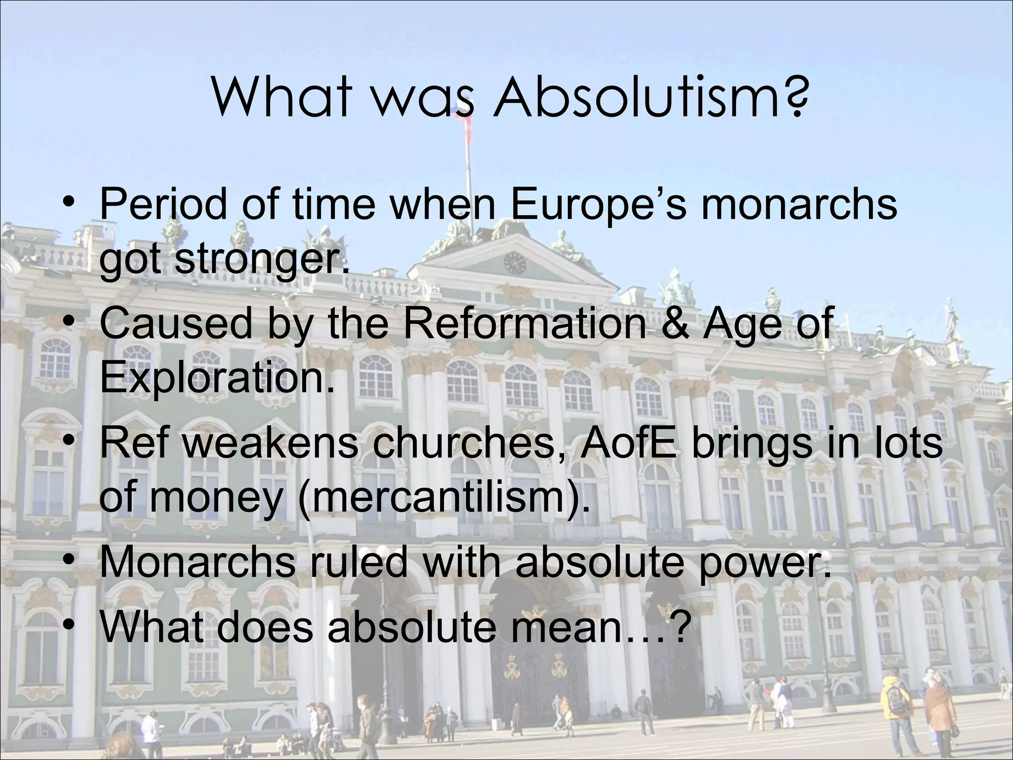 Age of Absolutism Power Point | PPT