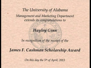 UA Honors and awards | PPTX
