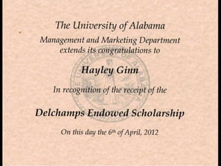 UA Honors and awards | PPTX
